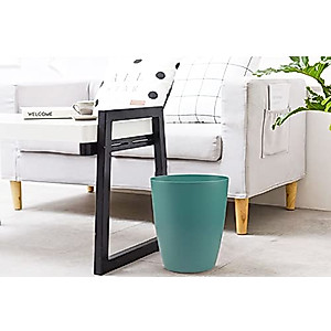 Gereen 2 Gallon Small Trash Can,Oval Small Trash Bin Wastebasket for Bathroom Bedroom Kitchen Countertop Under Sink (2 Pack, Blue+Green)