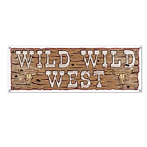 Beistle Wild Wild West Sign Banner Party Accessory