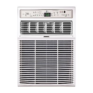 PerfectAire 10,000 BTU Slider Air Conditioner Window A/C - Casement, 10000, Gray