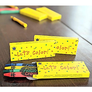 CrayonKing 25 Sets of 4-Packs in a Box (100 total bulk Crayons) Restaurants, Party Favors, Birthdays, School Teachers & Kids Coloring Non-Toxic Crayons