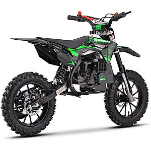 MotoTec Thunder 50cc 2-Stroke Kids Gas Dirt Bike Green