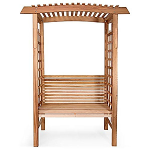 All Things Cedar GA87-B Garden Arbor with Bench
