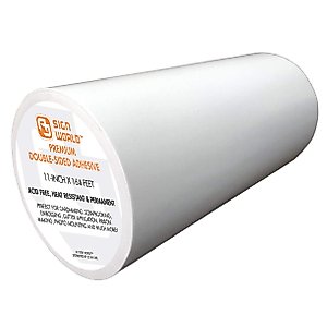 AJ Sign World Best 11" Ultra-Thin Permanent Double-Sided Tape for Arts, Crafts, Die Cutting, Photography, Scrapbooking, Tear-by-Hand, Documents, All Purpose (11-Inch by 55 Yards)