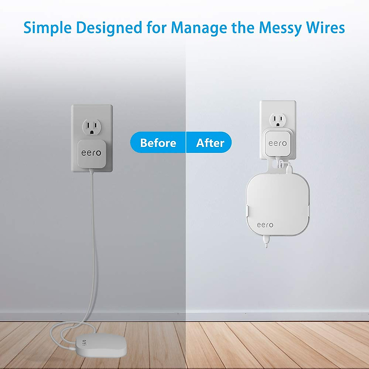 Wall Mount Holder for eero Pro Home WiFi System-Simple and Sturdy Wall Mount Holder Stand Bracket (NOT for eero 6 or eero pro 6), Without Messy Wires (White(3 Pack))