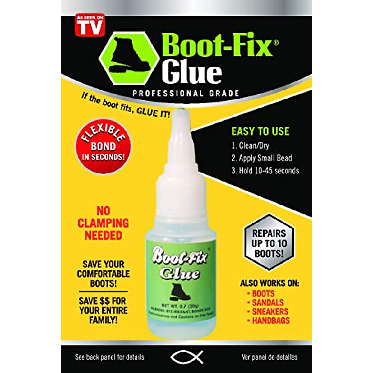Boot-Fix Shoe Glue: Instant Professional Grade Shoe Repair Glue