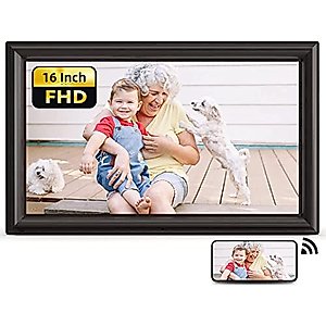 NexFoto Large 16 Inch 1080P Digital Photo Frame 32GB with Remote Control, WiFi Digital Picture Frame with IPS Touch Screen, Easy to Share Photos Video via App, Wall-Mountable, Gift for Grandparents