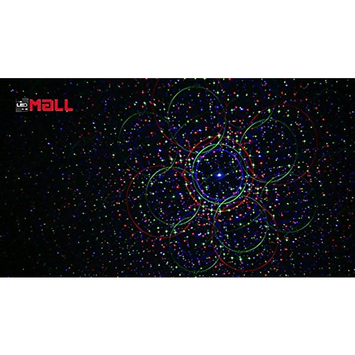 LedMall Motion 8 Patterns in 1 Red, Green, and Blue Outdoor Christmas Laser Lights Projector with remote control and Security Lock