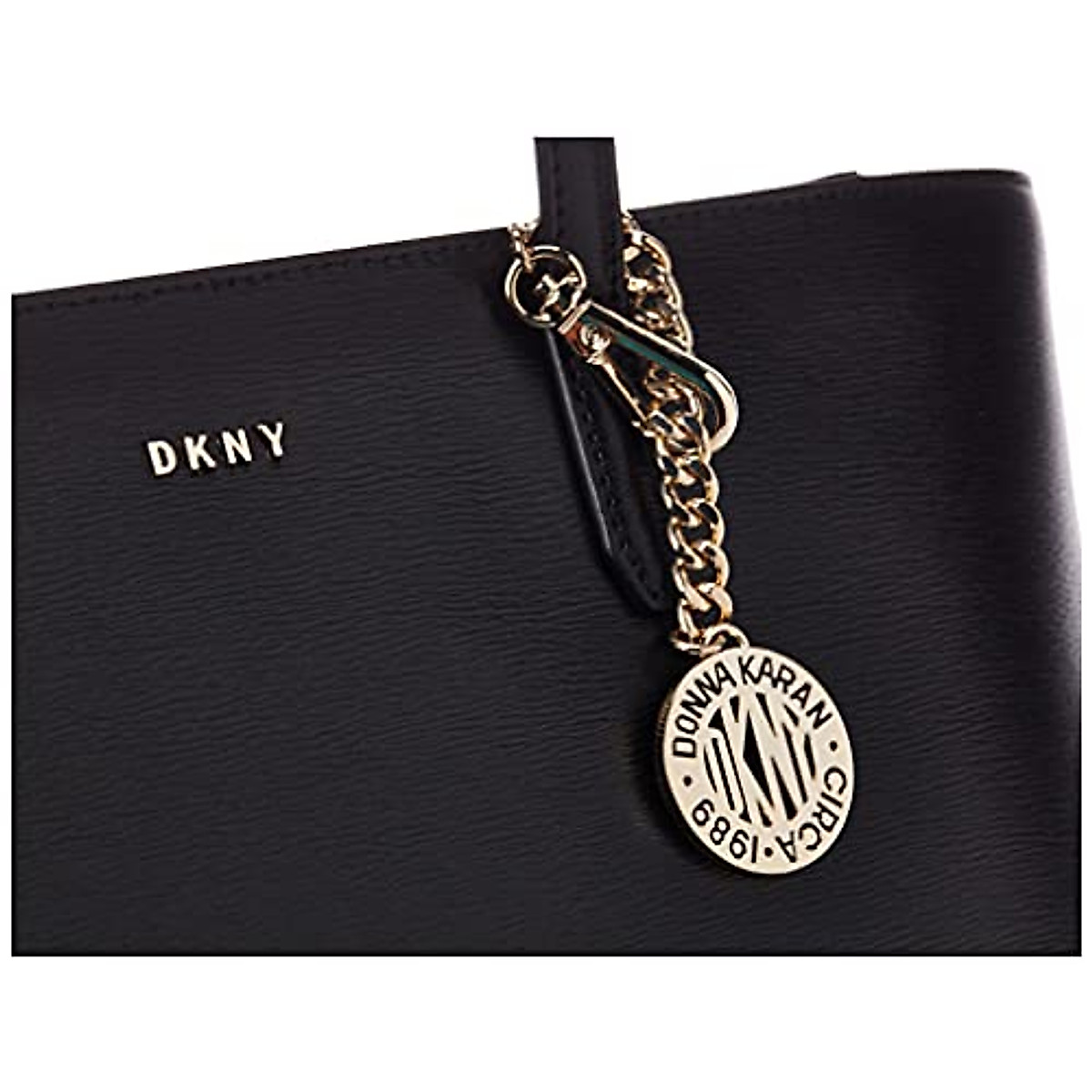 DKNY womens Dkny Bryant Md Tote, Black/Gold, One Size US
