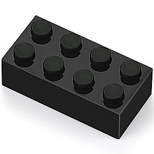 Feleph 320 Pieces 2x4 Black Bricks Classic Building Creative Play Blocks Set Parts Toy Accessories Compatible with 3001 Major Brick Brands (Black)