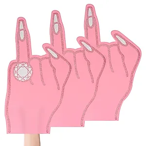 Biiange Engagement Ring Foam Finger, Bachelorette Ring Foam Finger, Pink Ring Foam, Foam Ring Finger Bachelorette Party, Bridal Engagement Carnival Party, Wedding Accessories Photo Props (3Pcs)