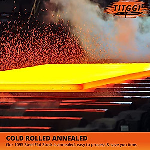 5 Pack 12"x1.5"x0.12" 1095 Steel Flat Stock with Strict Quality Standards, The Perfect Knife Making Steel for Professional & Hobbyist Use, Annealed High Carbon Steel for DIY Knife Making - by TITGGI……