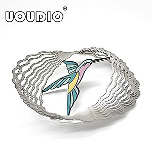 UOUDIO Metal 3D Wind Spinner Suit，Indoor Outdoor Garden Decoration, Glass Ball Decoration Crafts Ornaments