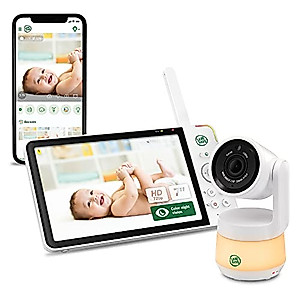 LeapFrog LF930HD 1080p Smart WiFi Remote Access Baby Monitor, 360° Pan & Tilt, 7” 720p HD Display, Color Night Light, Color Night Vision, Two-Way Intercom, Smart Sensors