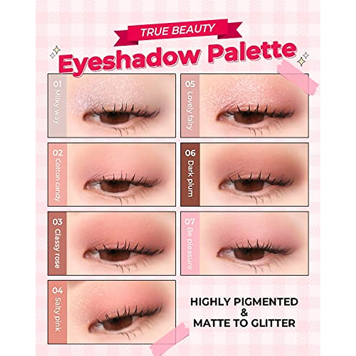 AMTS x True Beauty Edition - Some Love EyeShadow Makeup Palette | Matte Shimmer Metallic, Long Lasting, Cheek blush, All My Things, K Beauty, Pink Gold makeup