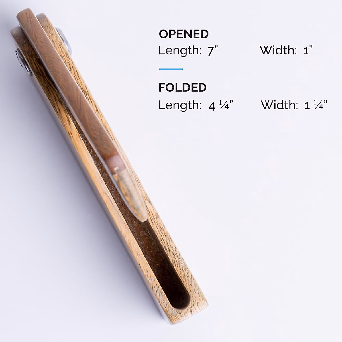 ZEUS Folding Mustache & Beard Sandalwood Comb, Handmade Saw-Cut Wooden Moustache & Beard Pocket Comb for Men (F31)