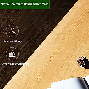 HM&DX Triangle Coffee Table Rubber Wood,Mid-Century Modern Coffee Table Abstract End Table,Small Center Table Wooden Coffee Table for Living Room Home Office(36" Lx23 Wx16 H, Walnut)