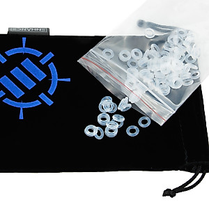 ENHANCE Mechanical Keyboard O Ring Ultra-Quiet Switch Sound Dampeners Kit Soft 40A Clear (140pcs), Key Cap Remover, Cleaning Brush, Cloth and Accessory Bag - Mod Kit for Cherry MX, TTC, Kaihua