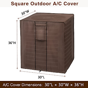 BRIVIC Air Conditioner Covers for Outside Unit Winter AC Covers for Outside Fits up to 30 x 30 x 36 inches