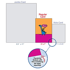 NobleWorks - 1 Funny Cartoon Card for Birthdays - Humor Bday Comic, Notecard with Envelope - Tiny Ruler C6183BDG