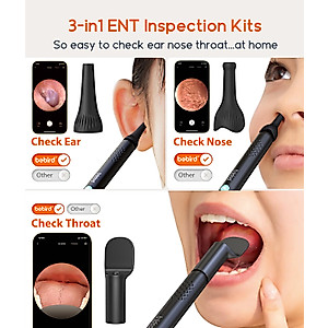 BEBIRD Ear Wax Removal Tool - R1 Upgraded Ear Cleaner with 1080P Camera, Smart Visual Earwax Remove Kits with 7 Pcs Ear Set for Daily Ear Pick, 6 LED Lights, 5 Types of Ear Scoop Ear Tips Replacement