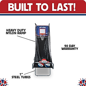 Pop-A-Shot - Pop-Up Game | Arcade Basketball Inside, Out, and On The Go | Infrared Sensor Scoring | 3 Balls | Foldable, Portable, and Tote Bag Included