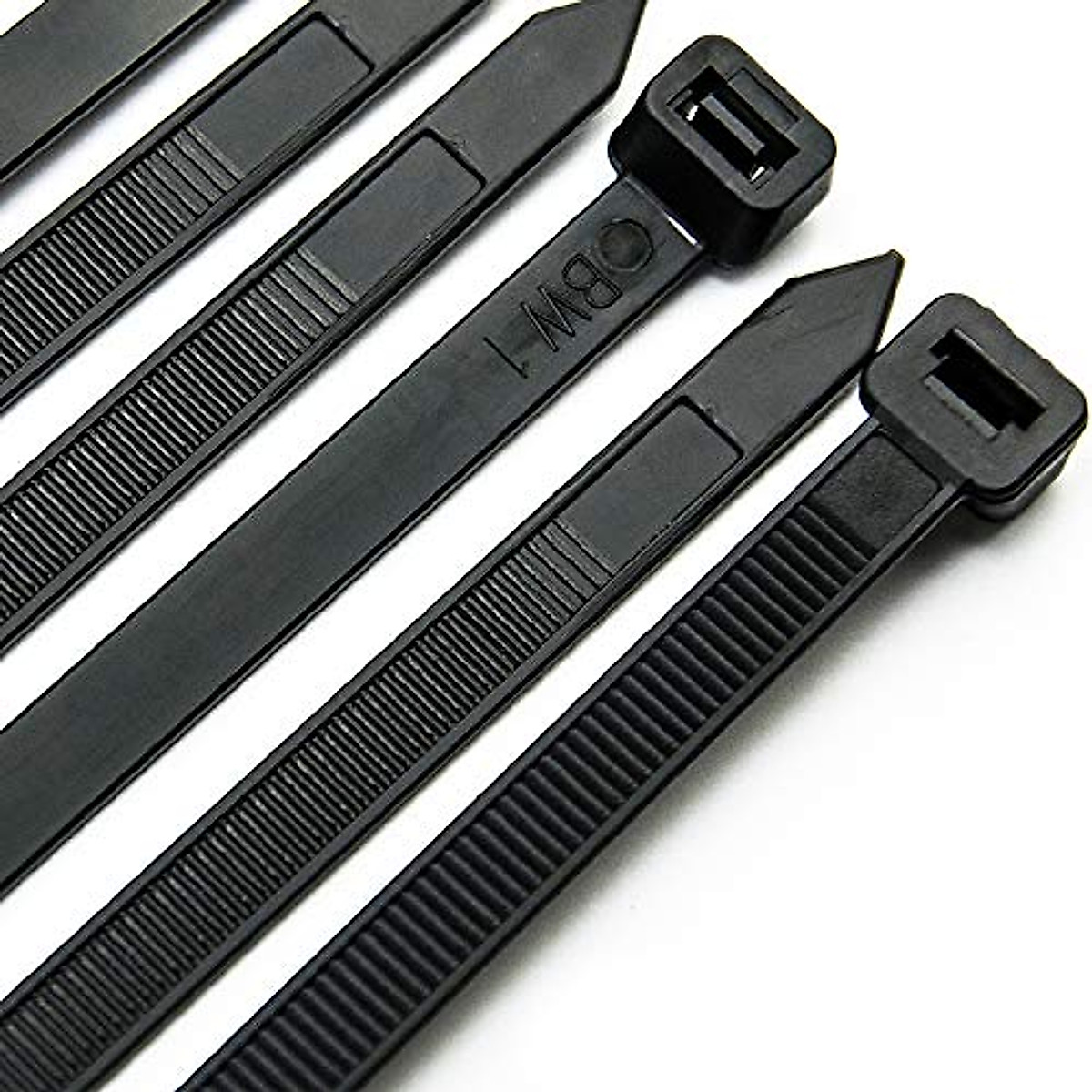Cable Zip Ties Heavy Duty 12 Inch, Ultra Strong Plastic Wire Ties with 120 Pounds Tensile Strength, 100 Pieces, Nylon Tie Wraps with 0.3 Inch Width in Black & White, Indoor and Outdoor UV Resistant