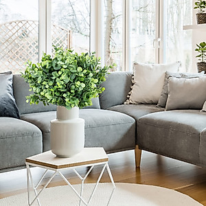 Ouddy Decor 20 Bundles Artificial Flowers for Outdoors Fake Flowers Faux Plastic Plants UV Resistant Spring Flowers for Garden Porch Office Window Box Table Home Decorations, Green