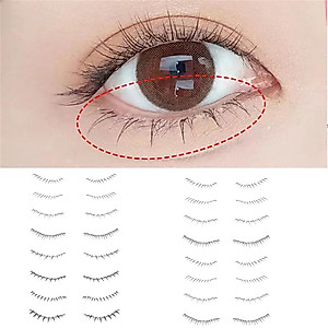 Lower Eyelash Tattoo Stickers, Lower Lash False Eyelashes, Ladies False Eyelashes Stickers, Waterproof Disposable Fake Eyelashes Tattoo Stickers (A)