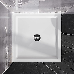 Goodyo 36" x 36" Shower Base with Double Threshold and Center Drain White