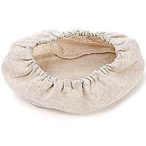 Hiceeden 15 Pieces Bread Proofing Basket Cloth Liner, 7.8 Inch Oval Natural Fiber Dough Banneton Proofing Basket Cover for Homemade Bread Home Baking, Fit for 7.8" Diameter or Smaller Basket