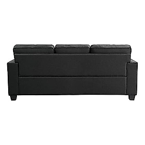 Lexicon Fernleaf Living Room Sofa, Black
