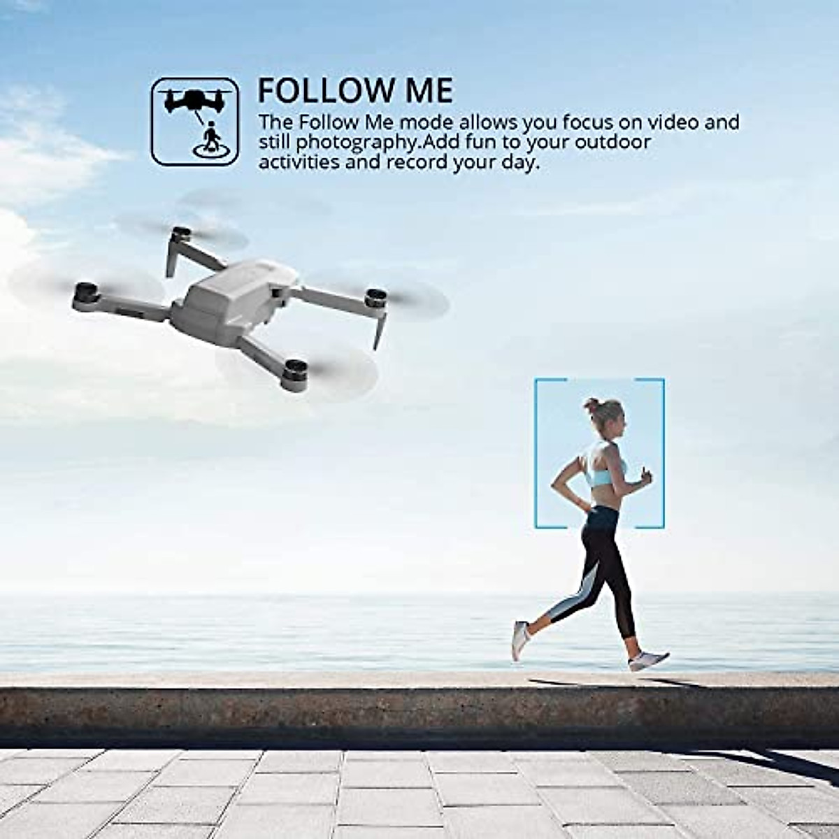 4DRC F8 GPS Drone with 4K Camera for Adults,5G FPV Live Video RC Quadcopter,Brushless Motor Drone for beginners, with Auto Return Home, Follow Me,Waypoint Fly,2 Batteries,Carrying Case