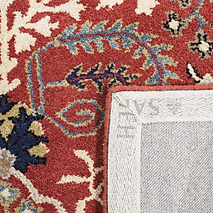 SAFAVIEH Antiquity Collection Area Rug - 5' x 8', Red & Multi, Handmade Traditional Oriental Wool, Ideal for High Traffic Areas in Living Room, Bedroom (AT64A)