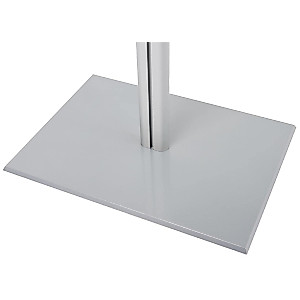 Displays2go CLRLECBNDS Floor Standing Speaking Podium, Slanted Top, Quick Assembly, Silver