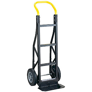 Harper Trucks Flat Free 600 Pound Capacity Heavy-Duty Nylon Frame Hand Truck Dolly Cart with Steel Handle for Warehouses, Offices & Construction Site