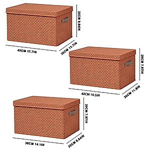 SOOTOP Clothes Quilt Storage Box Thickened PP Board Folding Storage Box with Lid Trouser Storage Magical Appliance Household and Dormitory Storage Collapsible Packing Cubes (Yellow, C)