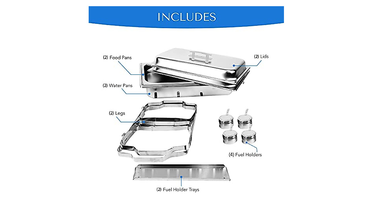 Alpha Living 8QT Chafing Dish Set - Stainless Steel Quality