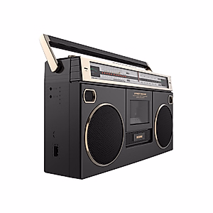 Ion Audio 1980S-Style Portable Bluetooth Boombox AM/FM Radio Cassette Player Recorder, VU Meters, USB Recording, Dual Full-Range High Bass Speakers (Gold Edition)