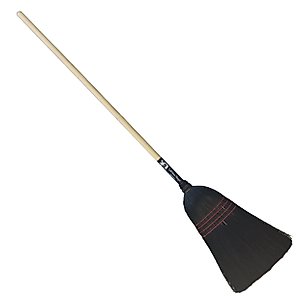 Authentic Hand Made All Broomcorn Broom (54-Inch/Medium Black)