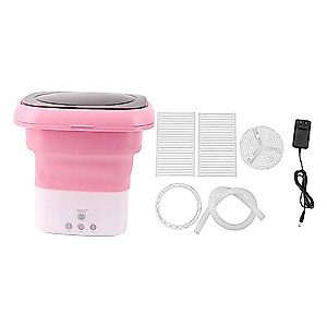 Portable Washing Machine, Foldable Mini Bucket Washing Machine with Drain Pipe Adapter for Baby Clothes Underwear, Small Washer Gift Choice for Apartment Dorm Camping RV Travel