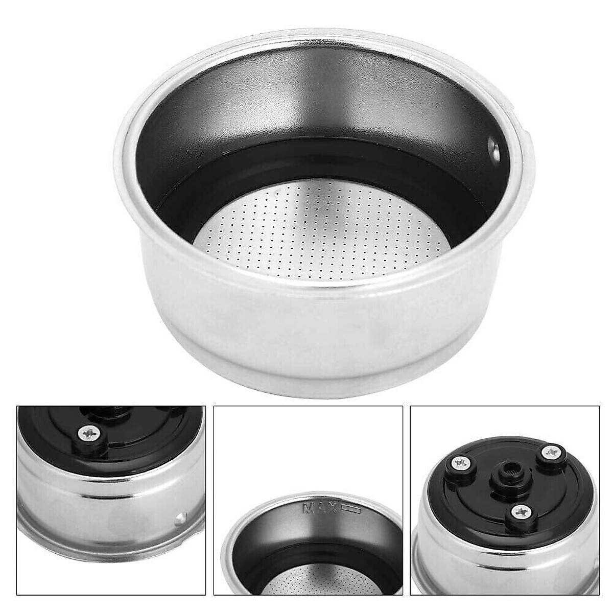 cdipkif 2Pack Pressurized Coffee Filter Basket 51mm Coffee Portafilter Basket Detachable Espresso Machine Portafilter Basket Replacement (single double serving suit)