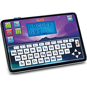 Fisher-Price Smart Tablet Preschool Learning Toy With Lights Music Games And Educational Content In English And Spanish
