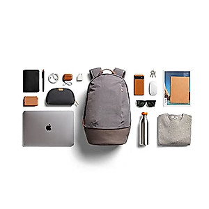Bellroy Classic Backpack Premium (Leather Panels, Fits 15" Laptop) - Storm Grey