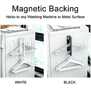Hanger Organizer,Hanger Storage Rack for Washing Machine,Hanger Stacker for Closet Laundry Room,Clothes Hanger Storage for Adult or Child Clothes Hangers(White)