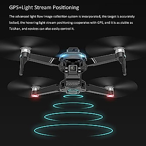 RKSTD Drone With Dual HD Camera - GPS Foldable RC Quadcopter, Brushless Motors, Suitable For Adults And Kids, WiFi FPV RC Drone For Beginners, Trajectory Flight, Auto Hover
