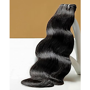 TRIIPPY Triple Lifespan Virgin Hair Bundles - 24 Inches Indian Body Wave, Soft and Silky After Multiple Washes