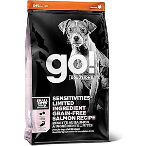 Go! Solutions Sensitivities – Small Bites Salmon Recipe – Limited Ingredient Dog Food, 3.5 lb – Grain Free Dog Food for All Life Stages – Dog Food to Support Sensitive Stomachs
