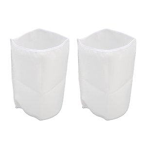 PerGar 2Pcs Pre Filter Cloth, Replacement Inline Filter Sleeve, 6in White Elastic Polyester Prefilter Cover for Odor Control in Grow Tents, Indoor Gardening, Hydroponics