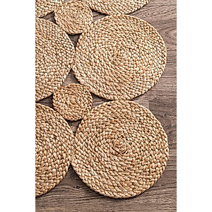 Arise Export Braided Rugs, Decorative Pattern Area Rug, Stain Resistant Natural Beige Floor, Entrance Farm House Rug, Natural Beige (2'X3' Feet)