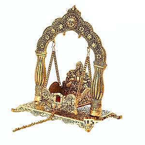 RNB Store Metal Krishna Jhula, Laddu Gopal Jhula, for Home and Office Jhula Suitable for Size 0 to 2